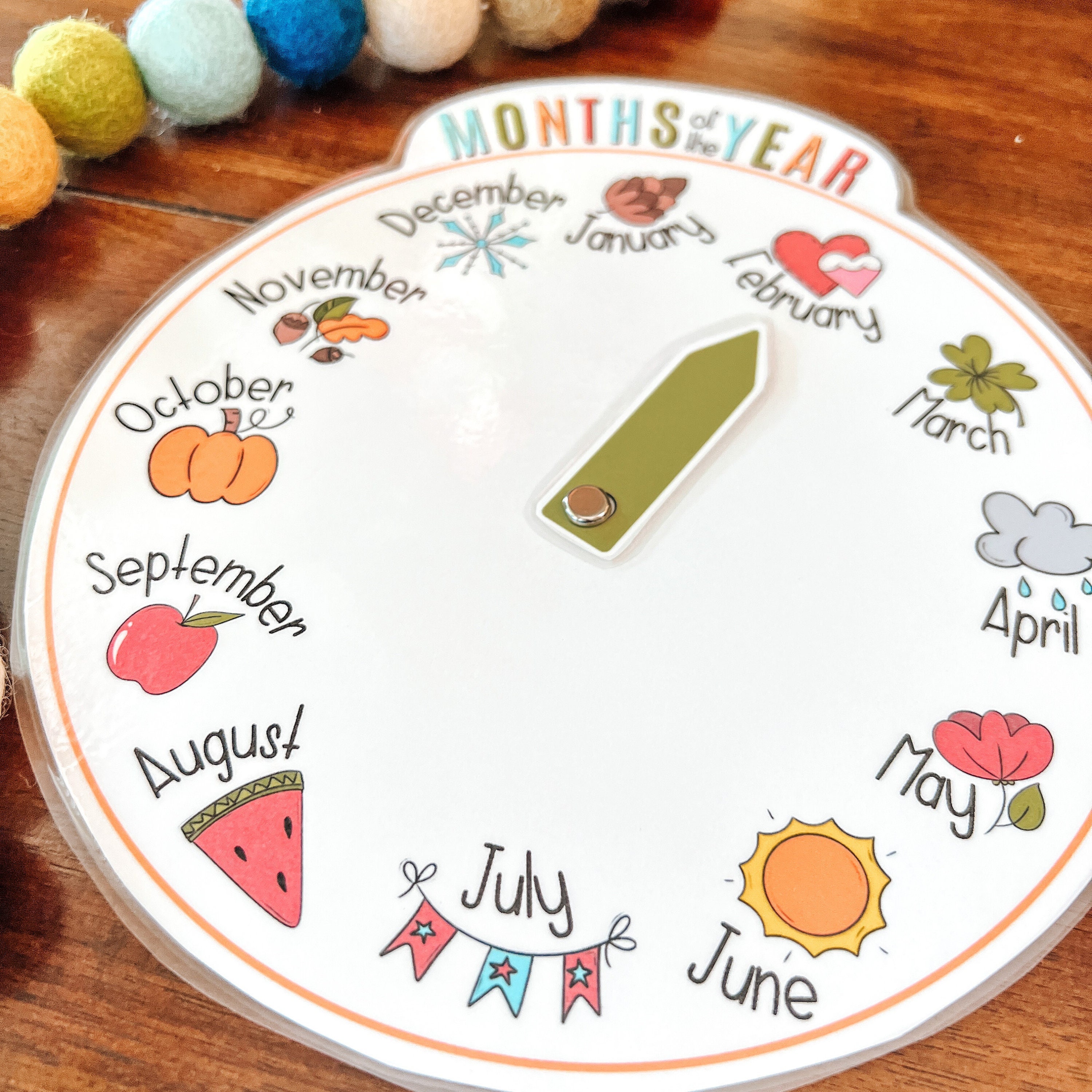 Months of the Year Printable Classroom Calendar Circle Time - Etsy Canada