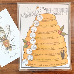 Beatitudes Kids Activity, Printable Bible Verse Game, Bible Study for ...