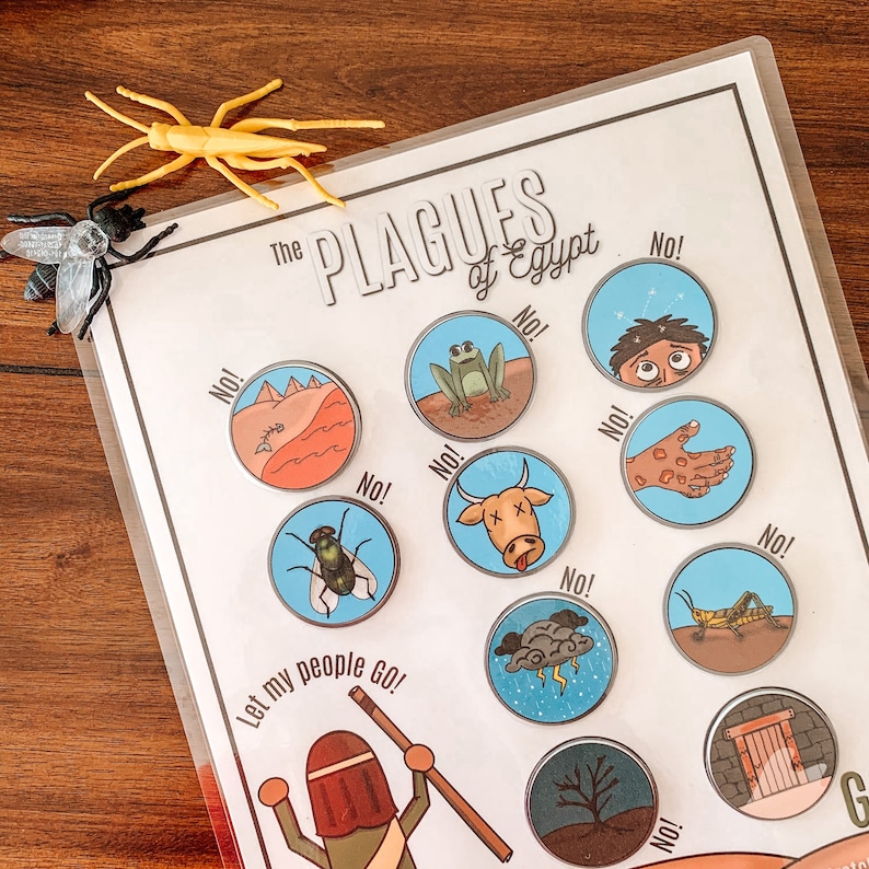 Plagues of Egypt, Printable Bible Activity, Kids Passover Lesson, Ten ...