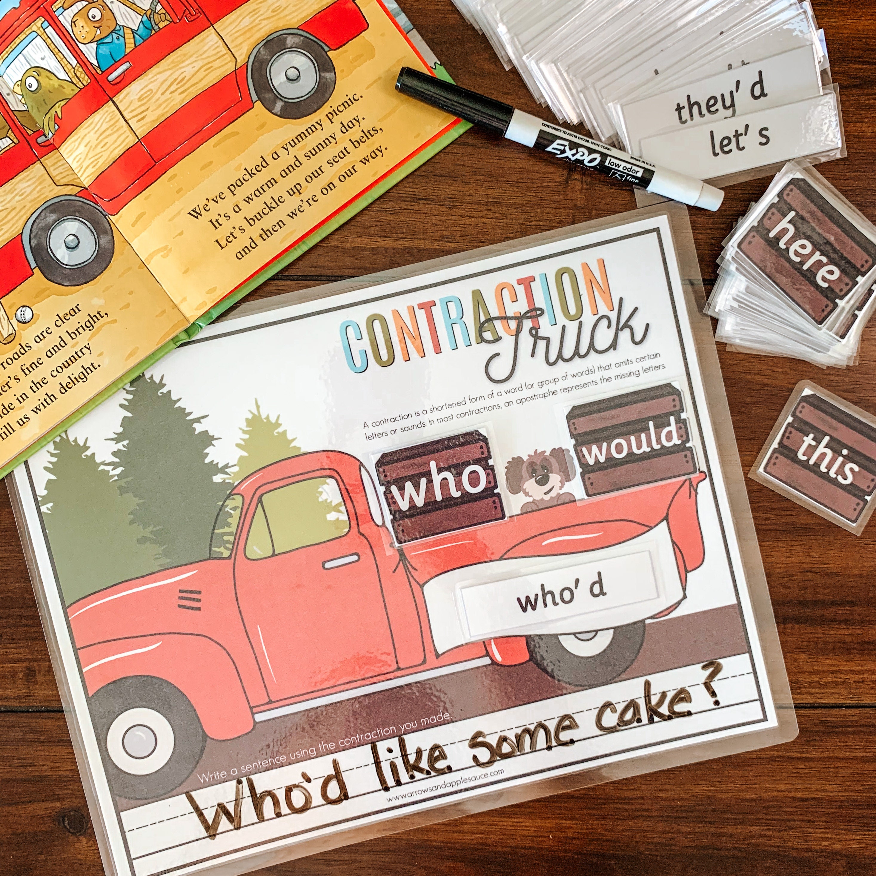 Contraction Activity, Printable Reading Game, Spelling Practice ...