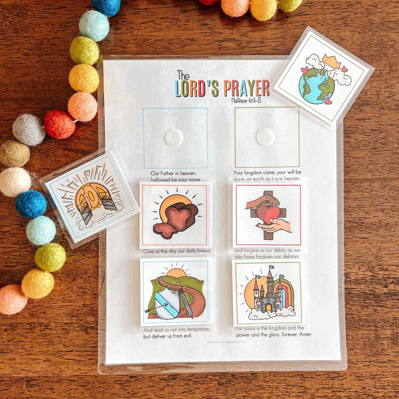 Lord's Prayer Printable Activity Set, Kids Bible Lesson, Learning to ...