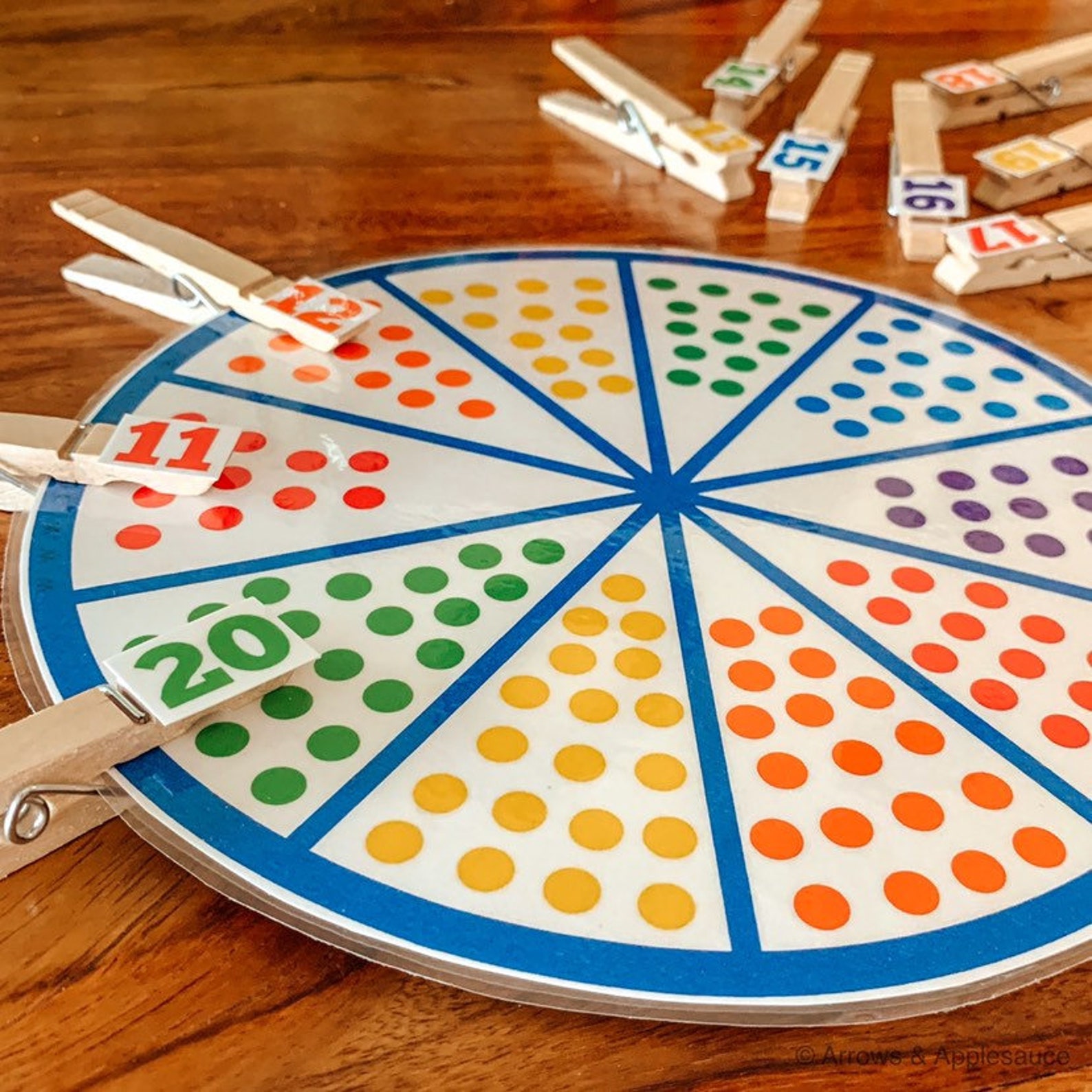 Number 11-20 Matching Game Educational Printable Math Wheel - Etsy