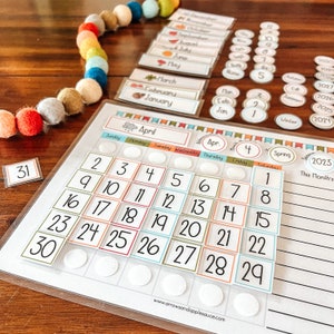 Perpetual Calendar, Circle Time Printable, Classroom Calendar ...