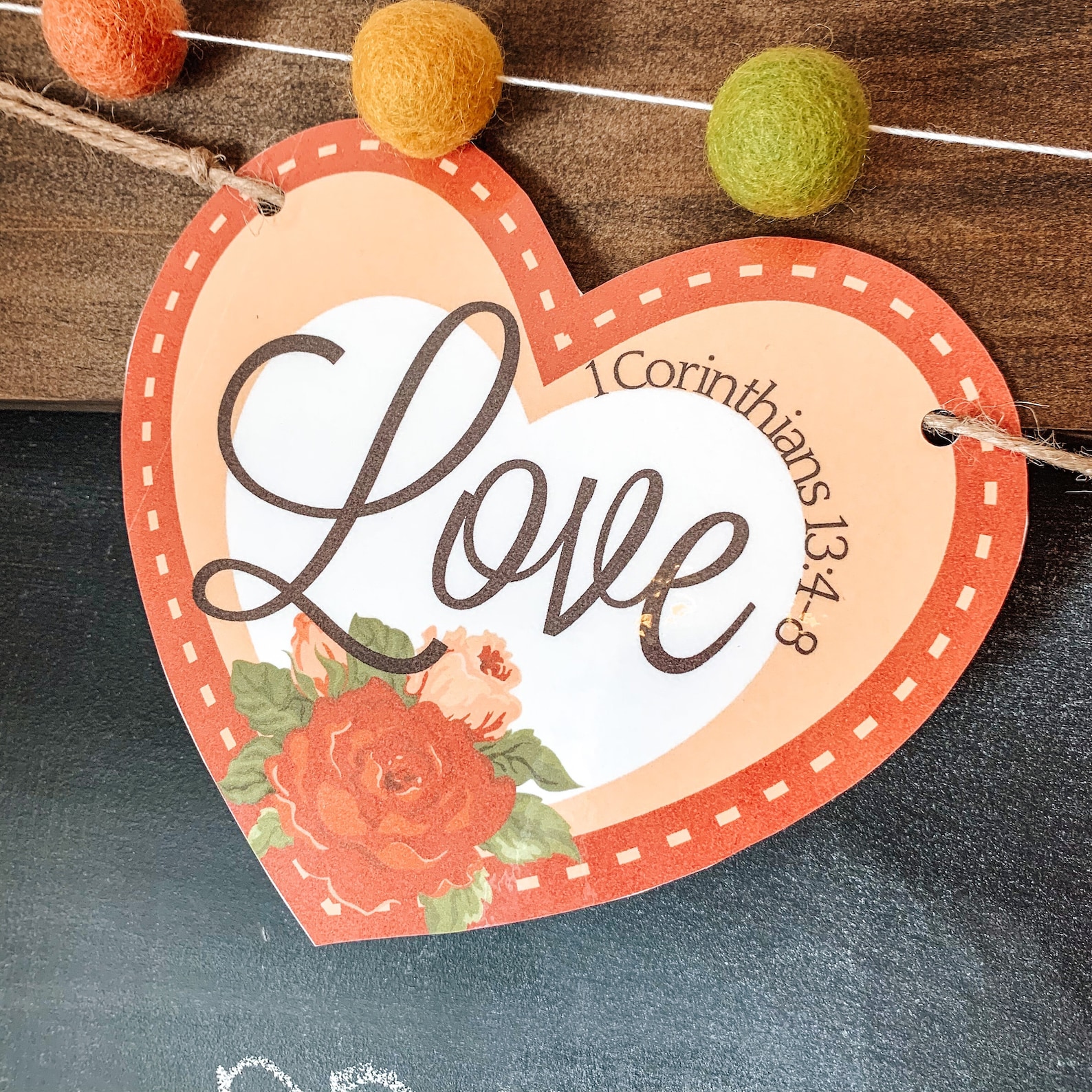 Valentines Day Countdown Printable Banner 1 Corinthians | Etsy