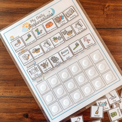 Kids Morning/bedtime Checklist Printable Chore Chart Kid | Etsy