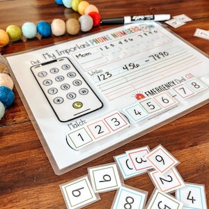 Phone Number Kids Activity, Phone Number Practice, About Me Learning ...