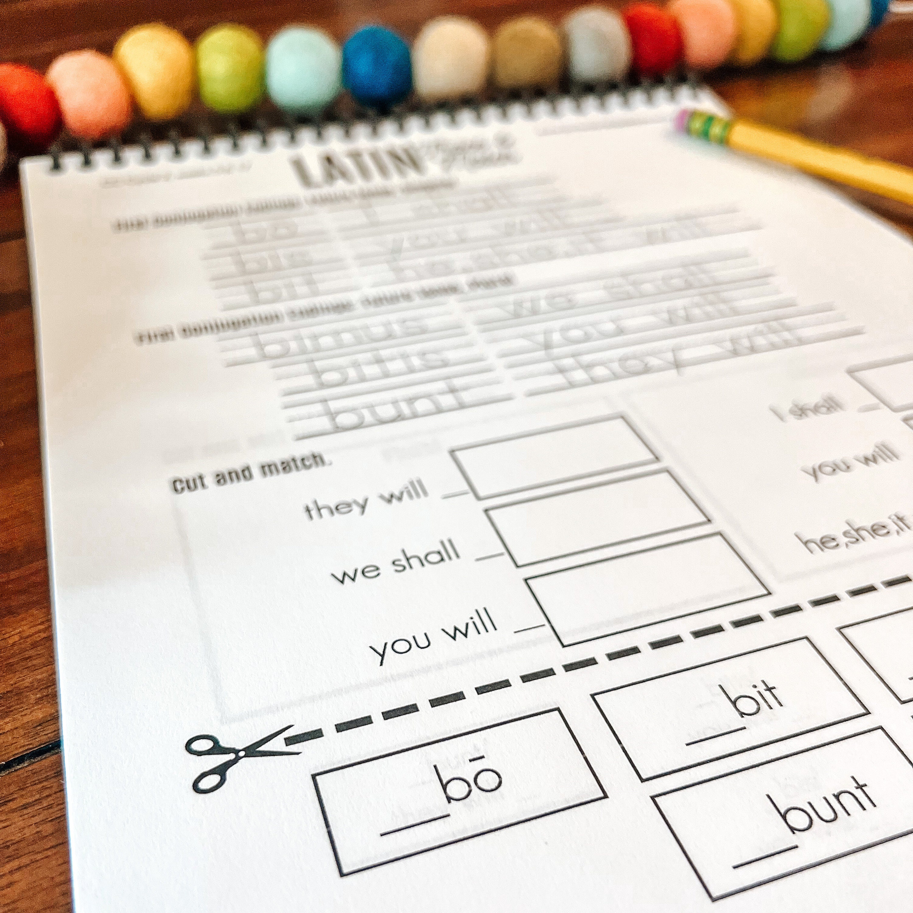 Latin Printable Worksheets, Verb Tense, CC Cycle 2 Latin, Kids Latin ...