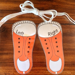 Shoe Lacing Cards, Printable Shoe Tying Practice, Shoelaces, Kid's Fine ...