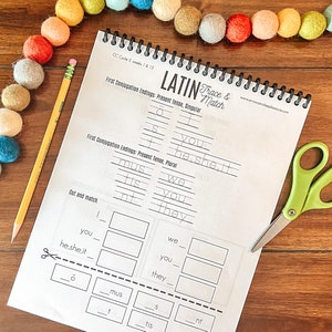 Latin Printable Worksheets, Verb Tense, CC Cycle 2 Latin, Kids Latin ...