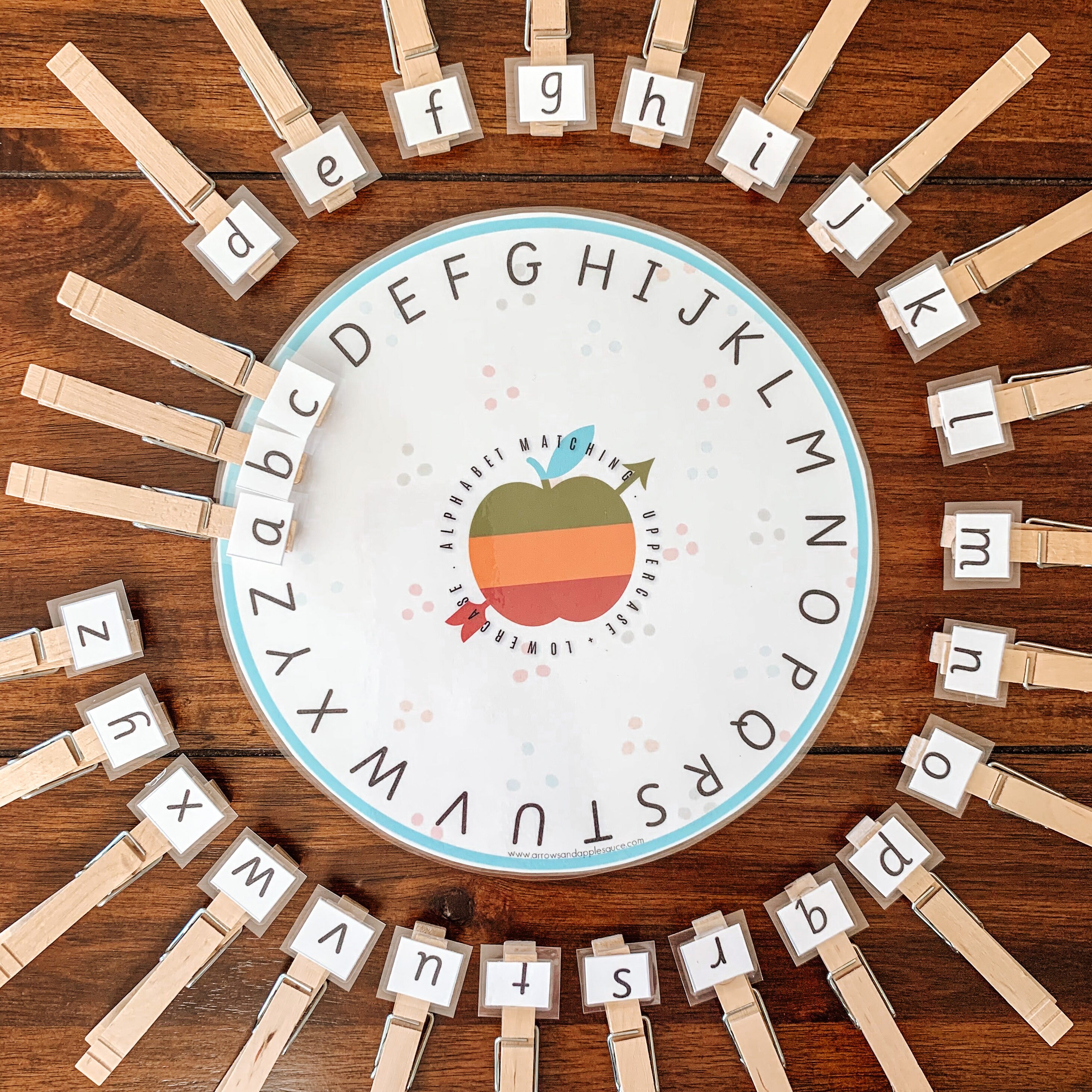 Alphabet Matching Wheel, Uppercase & Lowercase, Busy Binder Activity ...