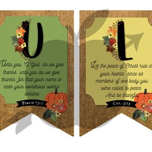 Grateful Banner, Printable Fall Banner, Autumn Decor, Fall Decoration ...