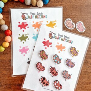 Color Sorting Matching Paint Splash Game, Printable Toddler Preschool ...