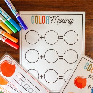 Primary and Secondary Color Mixing Bundle, Printable Color Activities ...