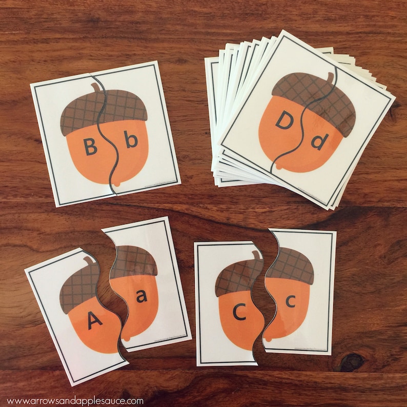 Fall Preschool Activity PRINTABLE Bundle, Alphabet Puzzles, Tracing ...