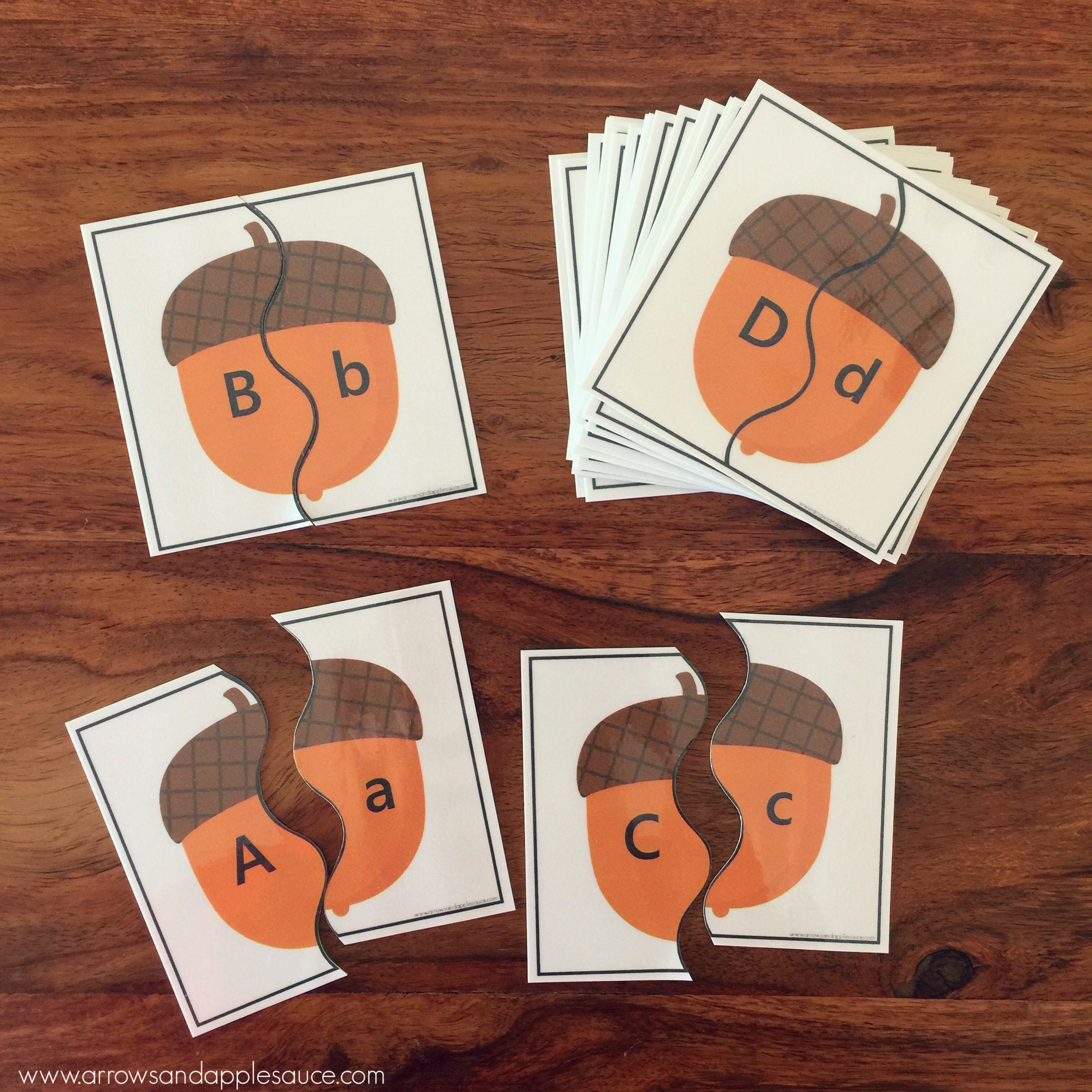 Fall Preschool Activity PRINTABLE Bundle Alphabet Puzzles - Etsy