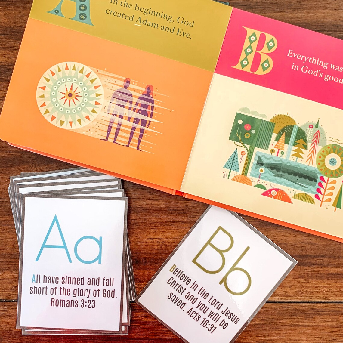 Alphabet Bible Verse Cards, Printable ABC Bible Flashcards, Kid's Daily ...