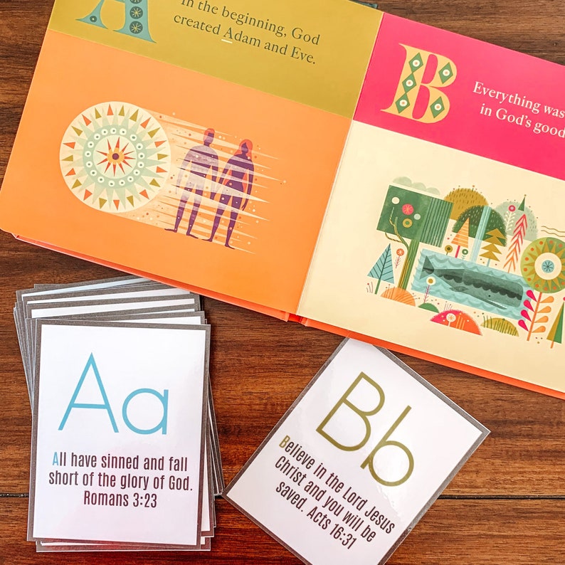 Alphabet Bible Verse Cards Printable ABC Bible Flashcards - Etsy