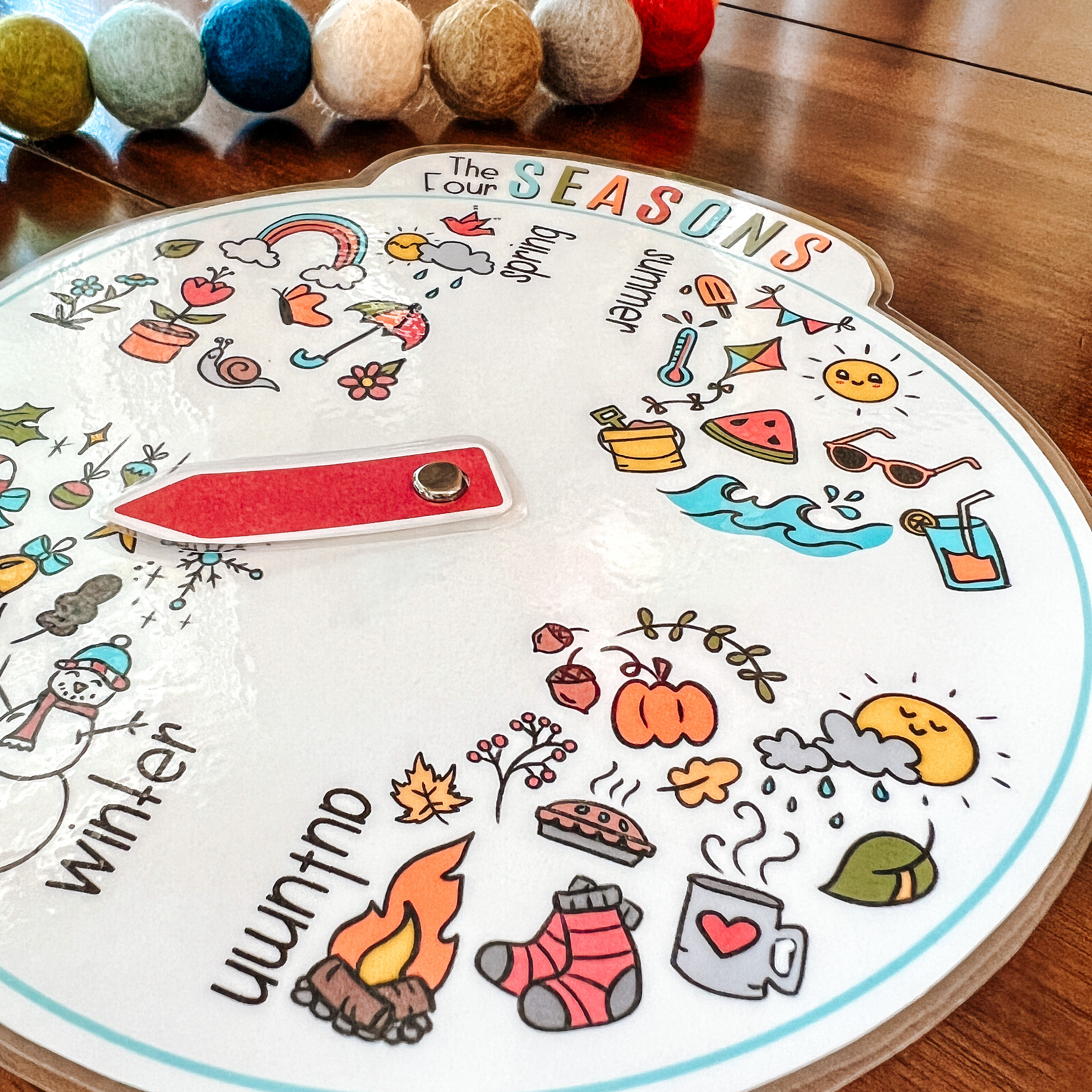 Buy Seasons Wheel, Printable Circle Time Learning Tool, Spring Summer ...