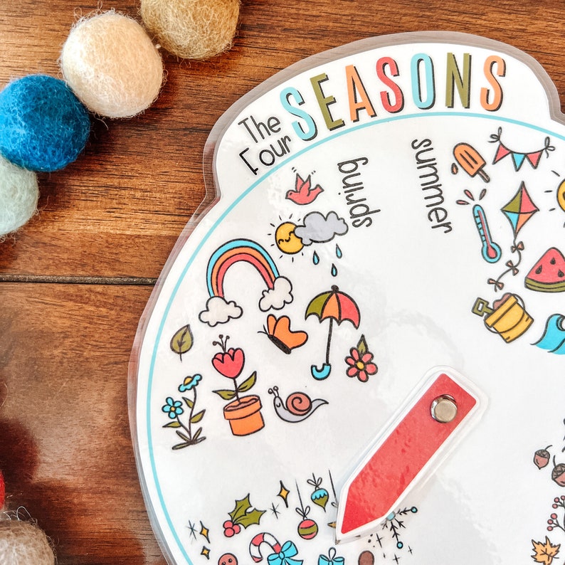 Seasons Wheel Printable Circle Time Learning Tool Spring - Etsy Canada