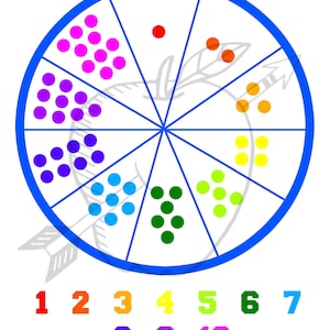 Number 1-10 Matching Game, Educational Printable Math Wheel, Preschool ...