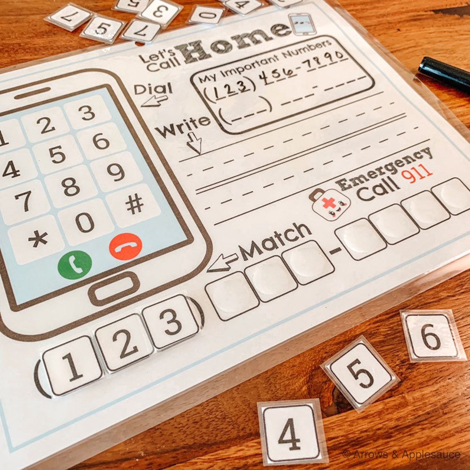 Phone Number Kids Activity Phone Number Practice About Me - Etsy