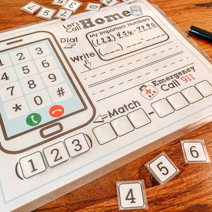 Phone Number Kids Activity Phone Number Practice About Me - Etsy Canada