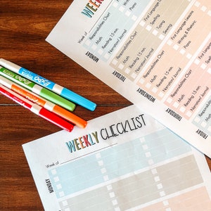 Editable Weekly Checklist, Student Calendar, To-do List, Task Chart ...
