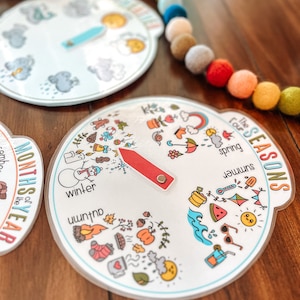 Calendar Wheels, Printable Hands on Morning Activities, Preschool Daily ...