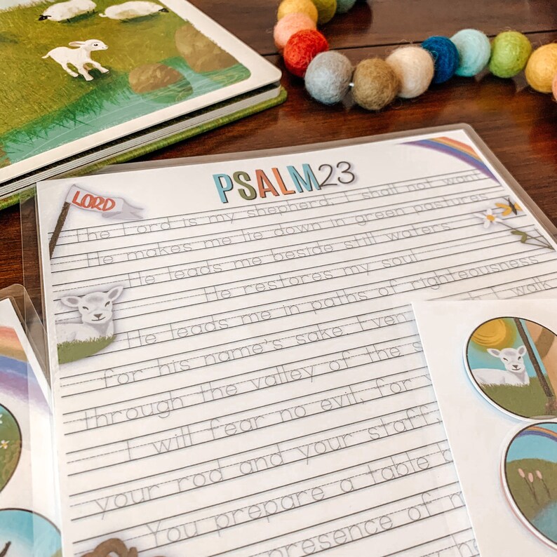 ESV Psalm 23 Printable Activity Bible Memorization Tool - Etsy