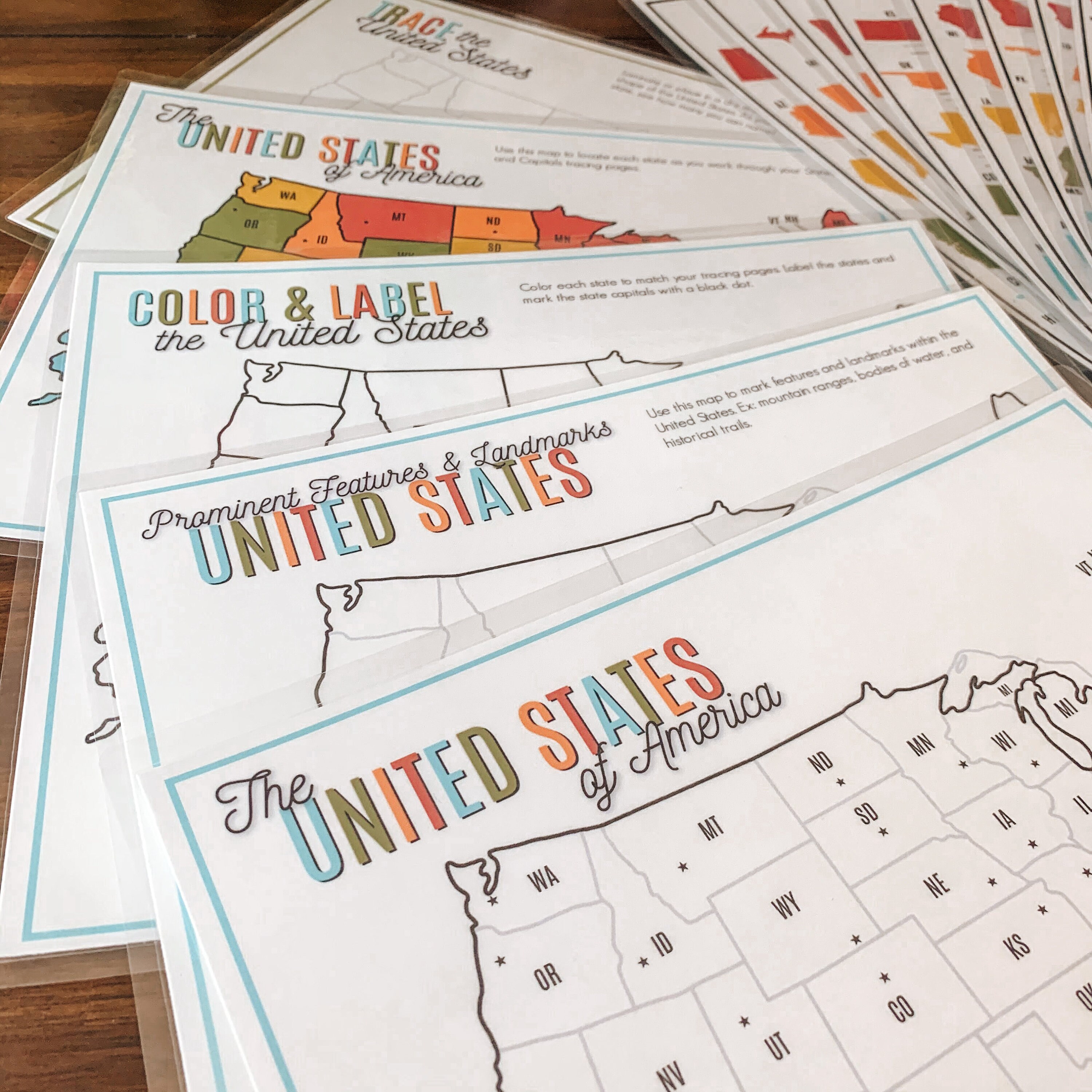 States and Capitals Activity BUNDLE Printable United States - Etsy Canada