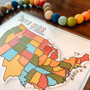 United States Map Puzzle, Printable U.S. Map Activity, Kids Geography ...