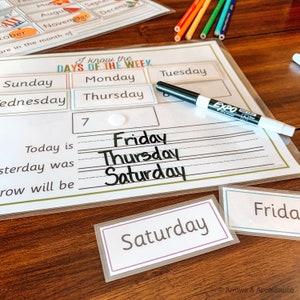 Months of the Year, Days of the Week Printable Activity, Learning ...