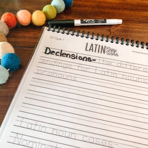 Latin Printable Worksheets, Noun Cases and Declensions, CC Cycle 1 ...