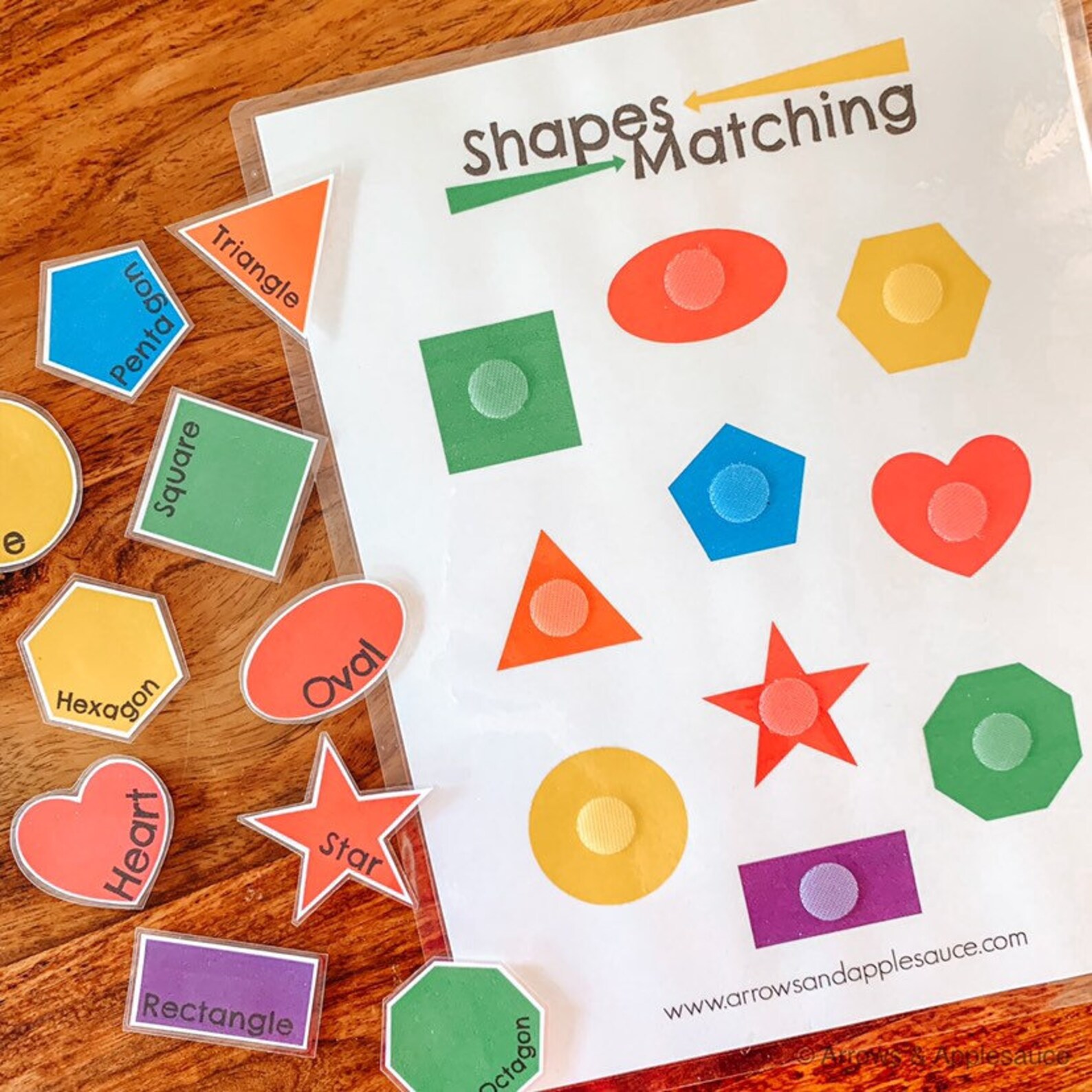 Learning Shapes Shape Matching Game Educational Preschool - Etsy Australia