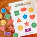 Learning Shapes, Shape Matching Game, Educational Preschool Printable ...