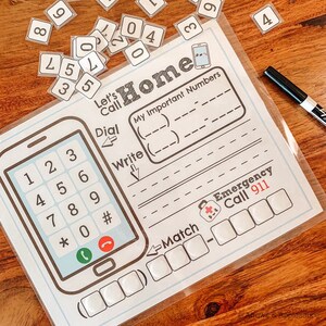 Phone Number Kids Activity Phone Number Practice About Me - Etsy