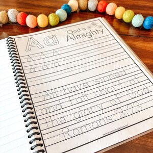 Bible Verse Tracing Pages, Printable Alphabet Worksheets, Penmanship ...