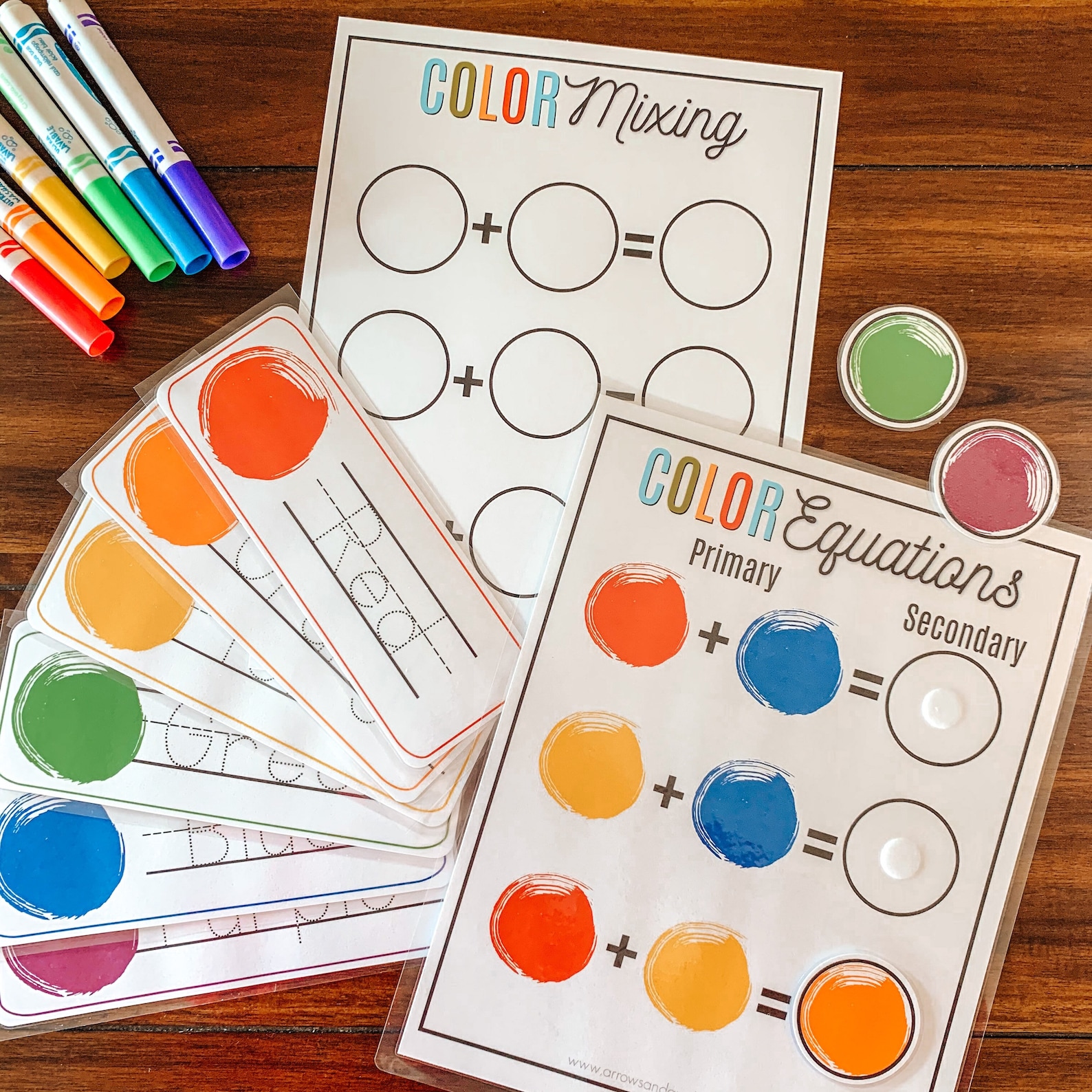 Primary and Secondary Color Mixing Bundle Printable Color - Etsy