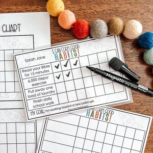 Habit Trackers, Kids Rewards Chart, Punch Cards, Life Skills, Daily ...