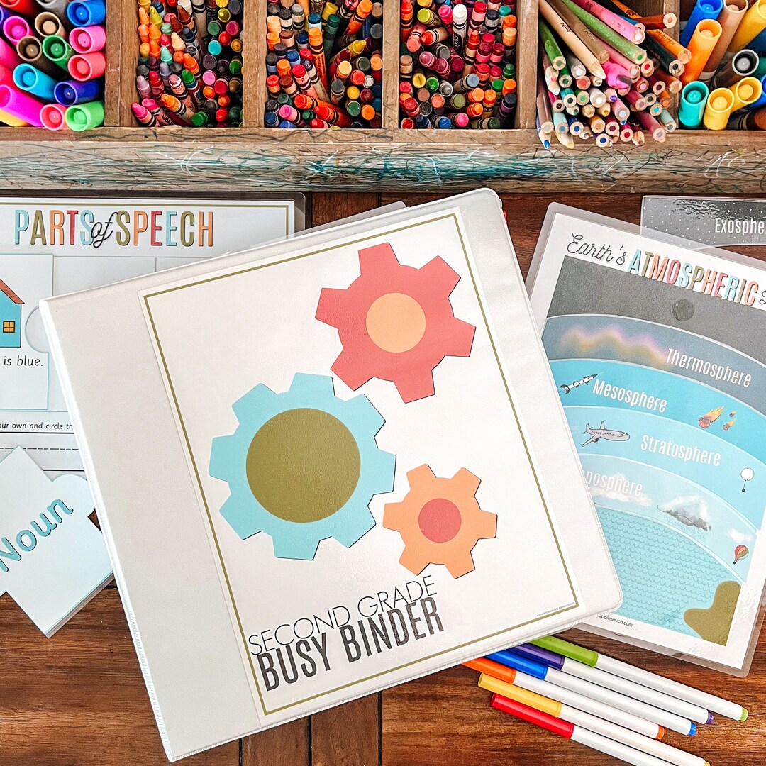 Second Grade Busy Binder, Printable Educational Activities, Elementary ...