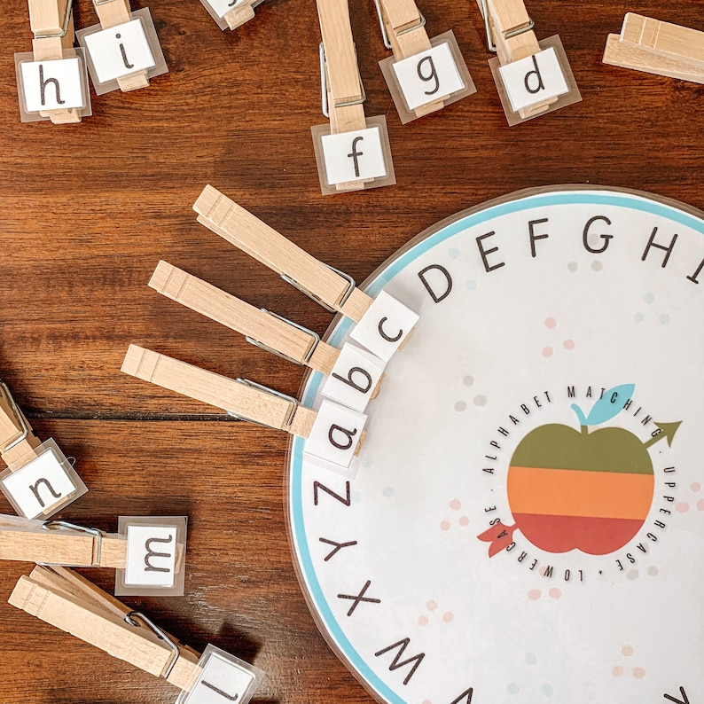 Alphabet Matching Wheel Uppercase & Lowercase Busy Binder - Etsy