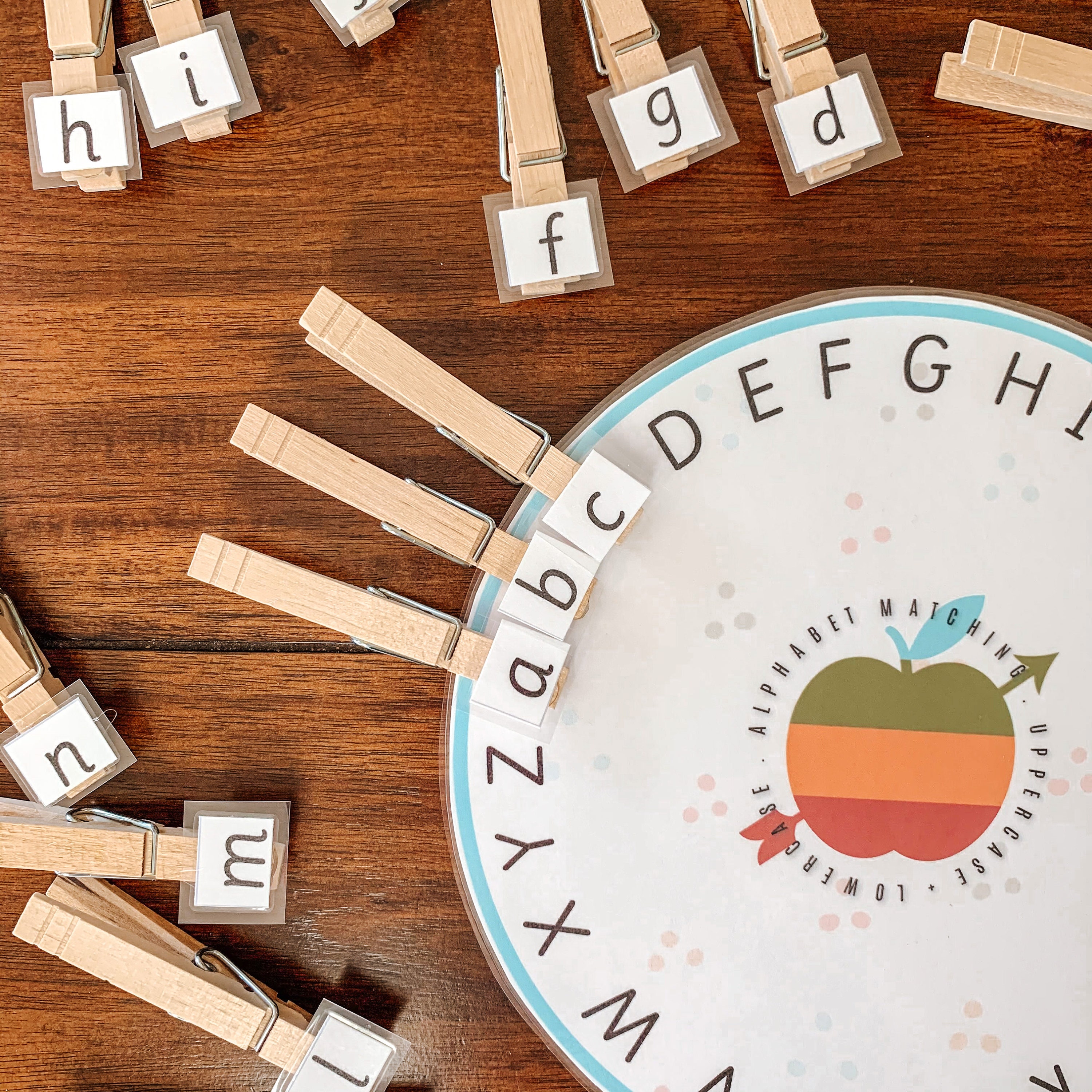 Alphabet Matching Wheel Uppercase & Lowercase Busy Binder | Etsy