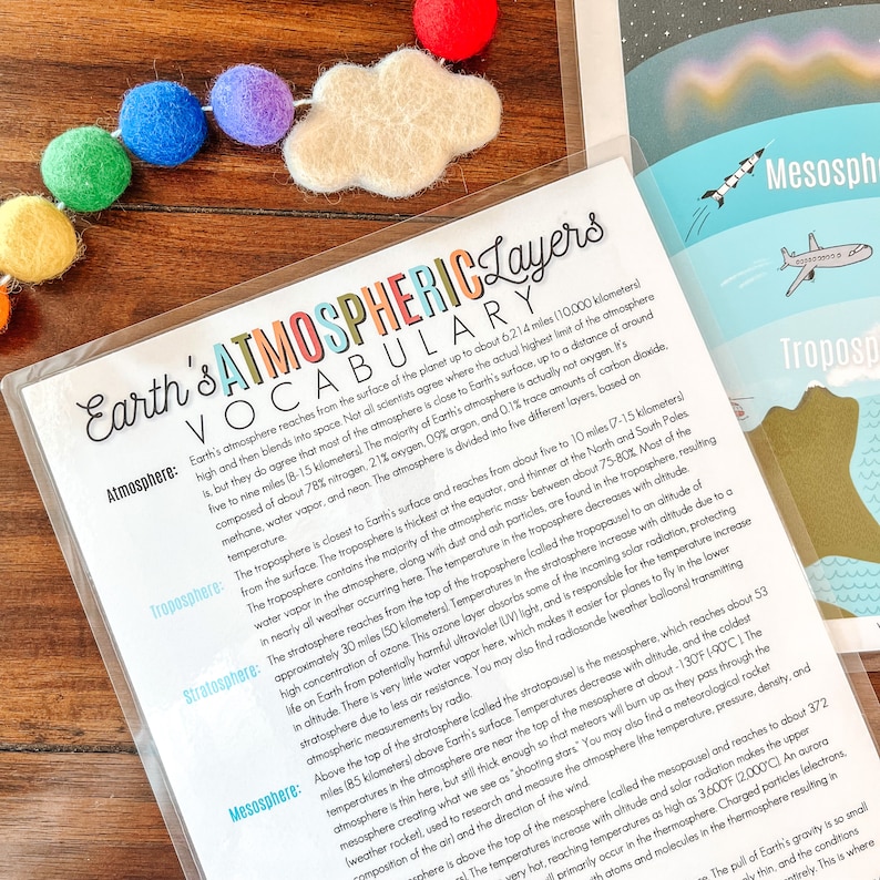 Earth's Atmosphere Activity, Printable Earth Science Lesson ...