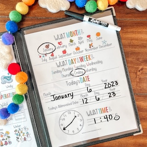 Morning Menu, EDITABLE Printable Calendar Time Activities, Educational ...