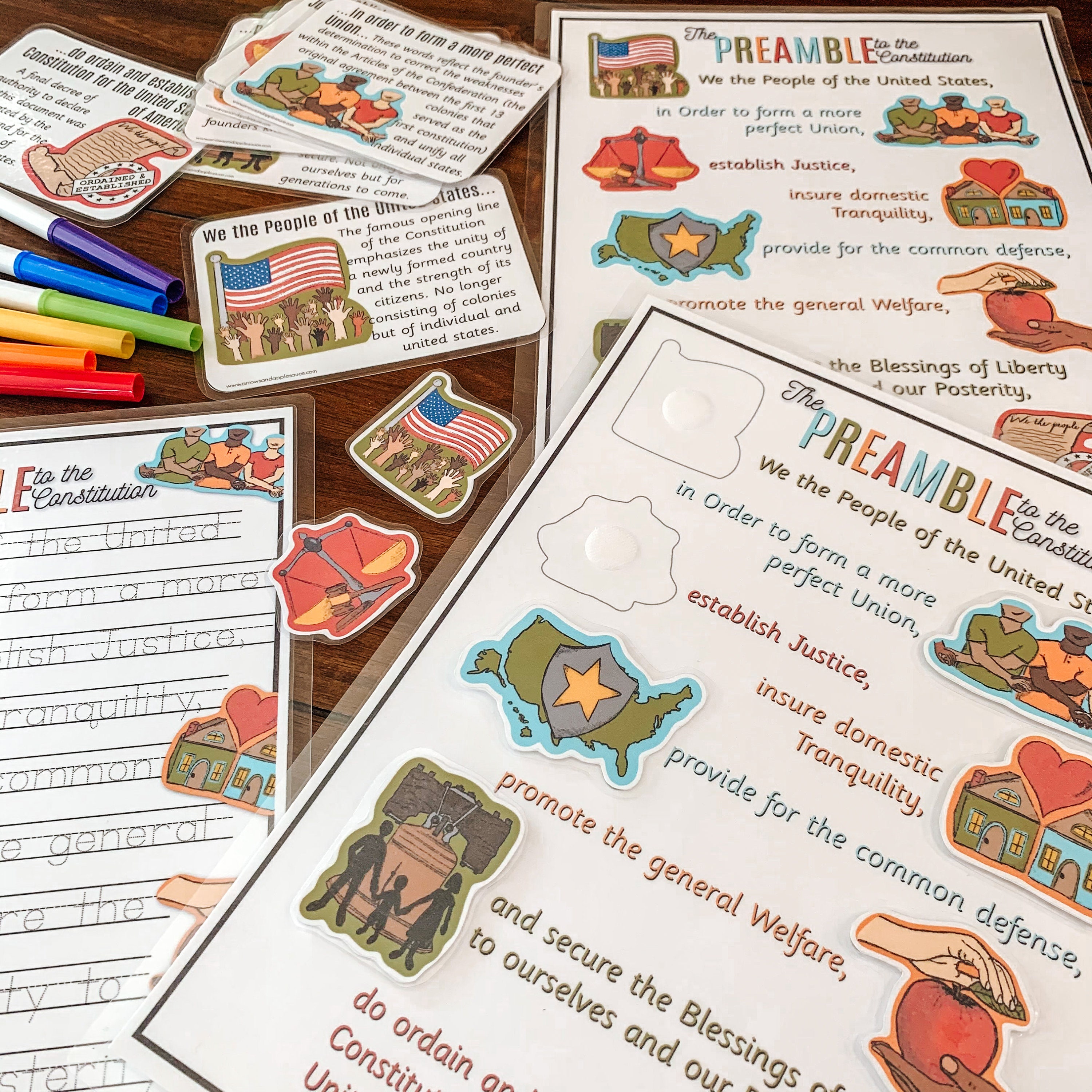 Preamble to the Constitution Printable Activity Pack, United States ...