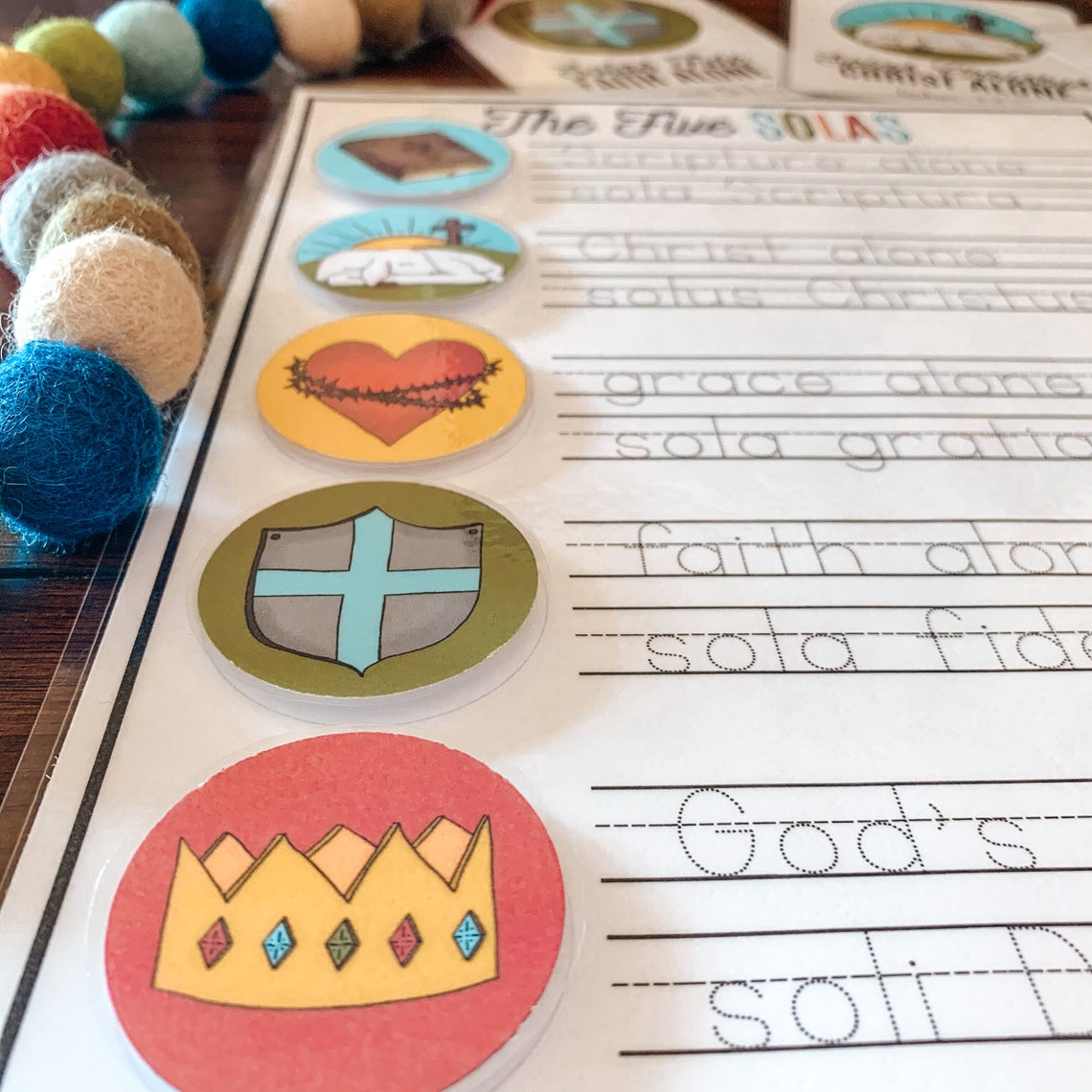 Five Solas Activity, Reformation Theology Lesson, Kids Bible Study ...