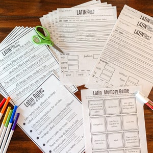 Latin Worksheets, Printable Classical Conversations Cycle 3 Latin, John ...