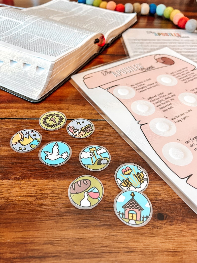 Apostles' Creed Printable Activity Set Theology Lesson - Etsy