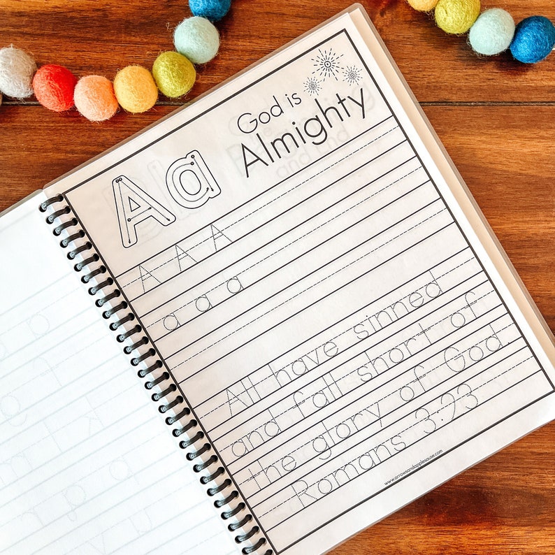 Alphabet Bible BUNDLE Printable Verse Tracing Worksheets - Etsy