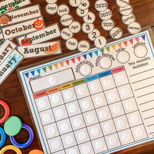 Perpetual Calendar Circle Time Printable Classroom Calendar | Etsy